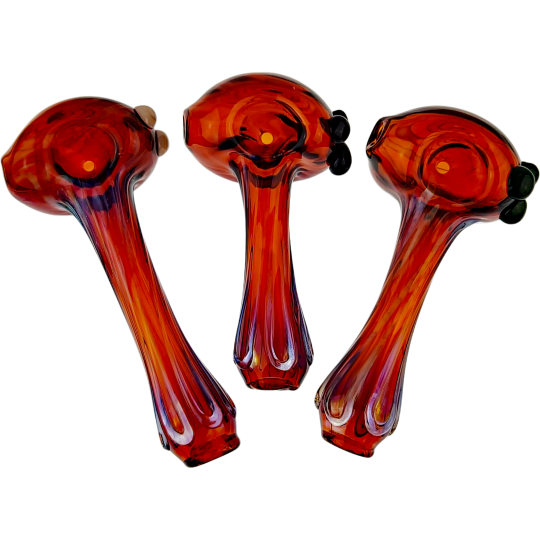 4" Element Amber Silver Fume Pipe - Made in USA - WYN Distribution