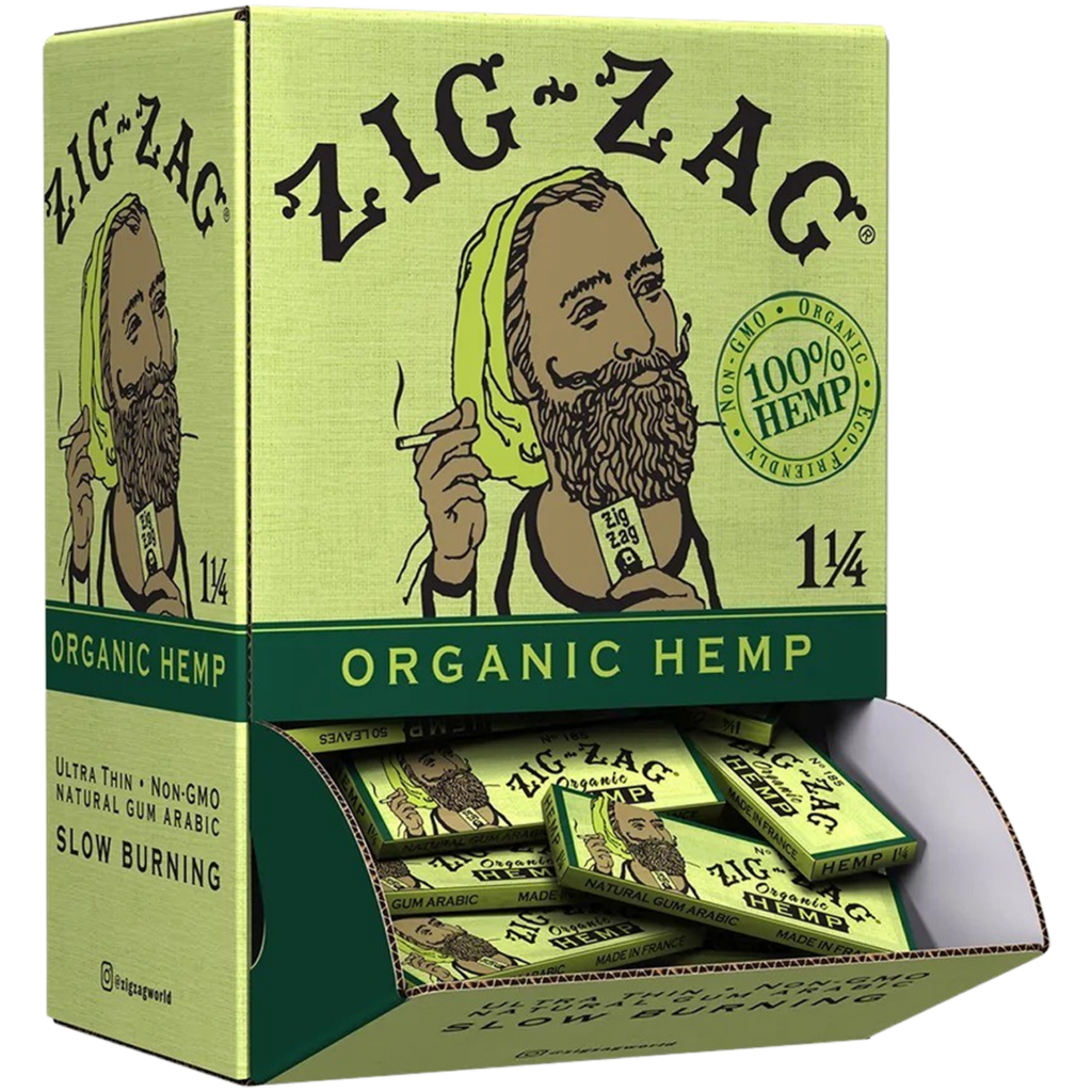 Zig Zag 1 1/4 Organic Hemp Papers Promo Display - WYN Distribution