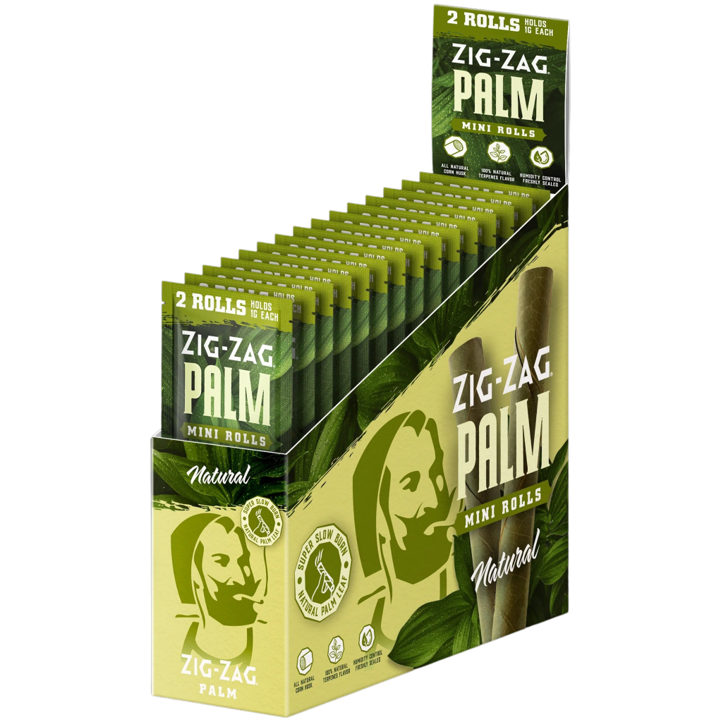 Zig Zag Mini Palm Rolls Carton 2pk – Natural – WYN Distribution