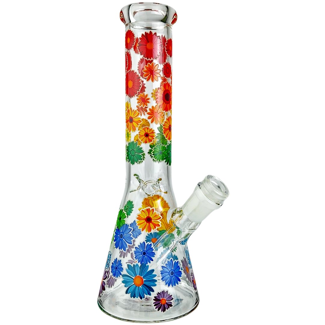 10" Flower Decal Beaker - WYN Distribution