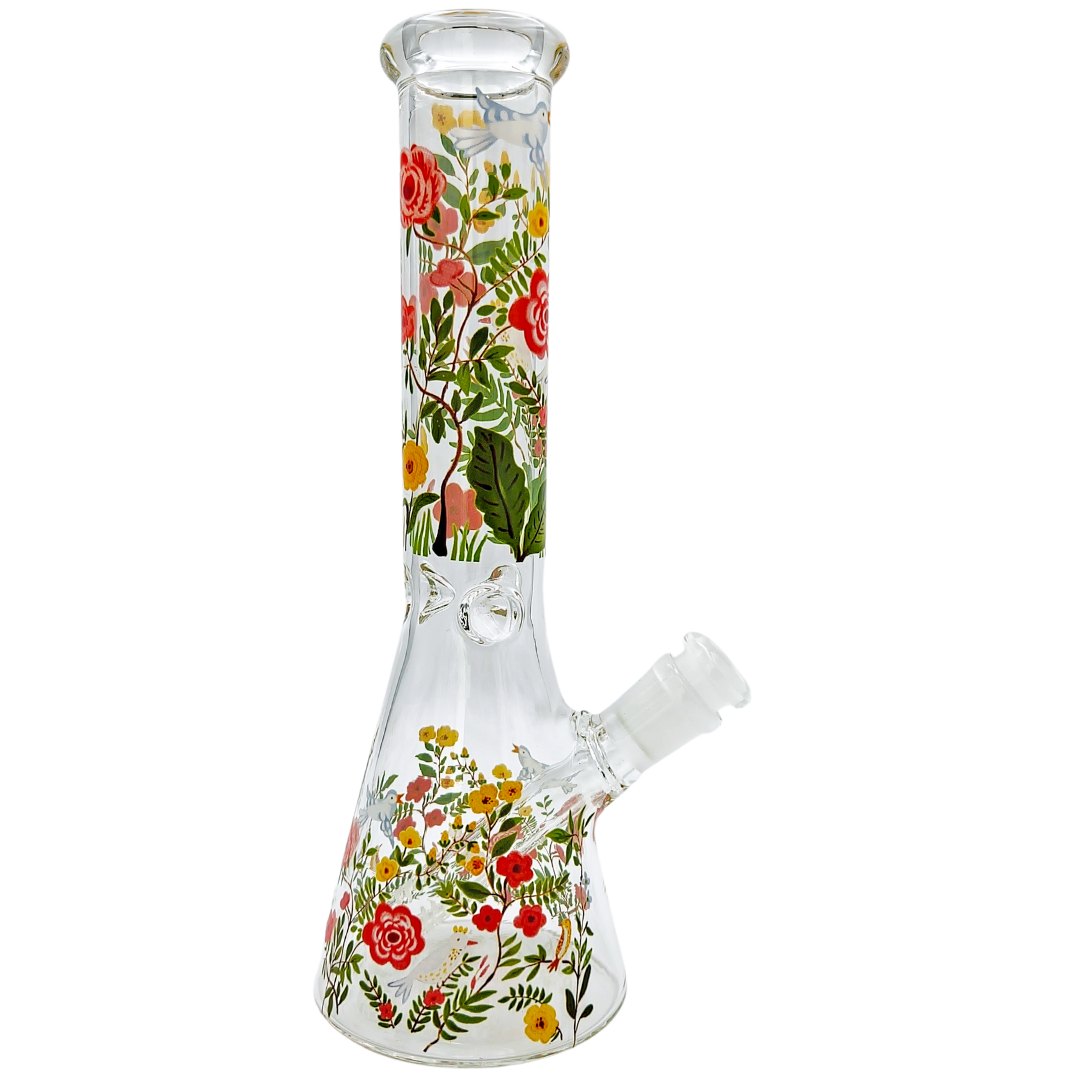 10" Flower Decal Beaker - WYN Distribution