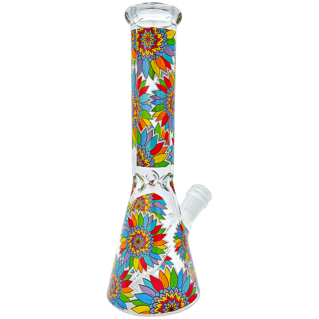 10" Flower Decal Beaker - WYN Distribution