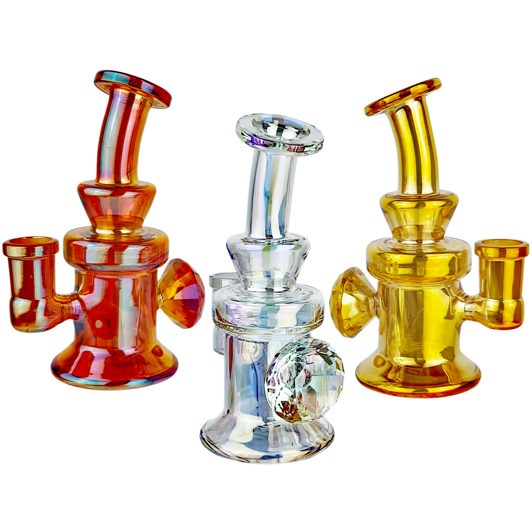 5″ Iridescent Facet Diamond Rig | WYN Distribution
