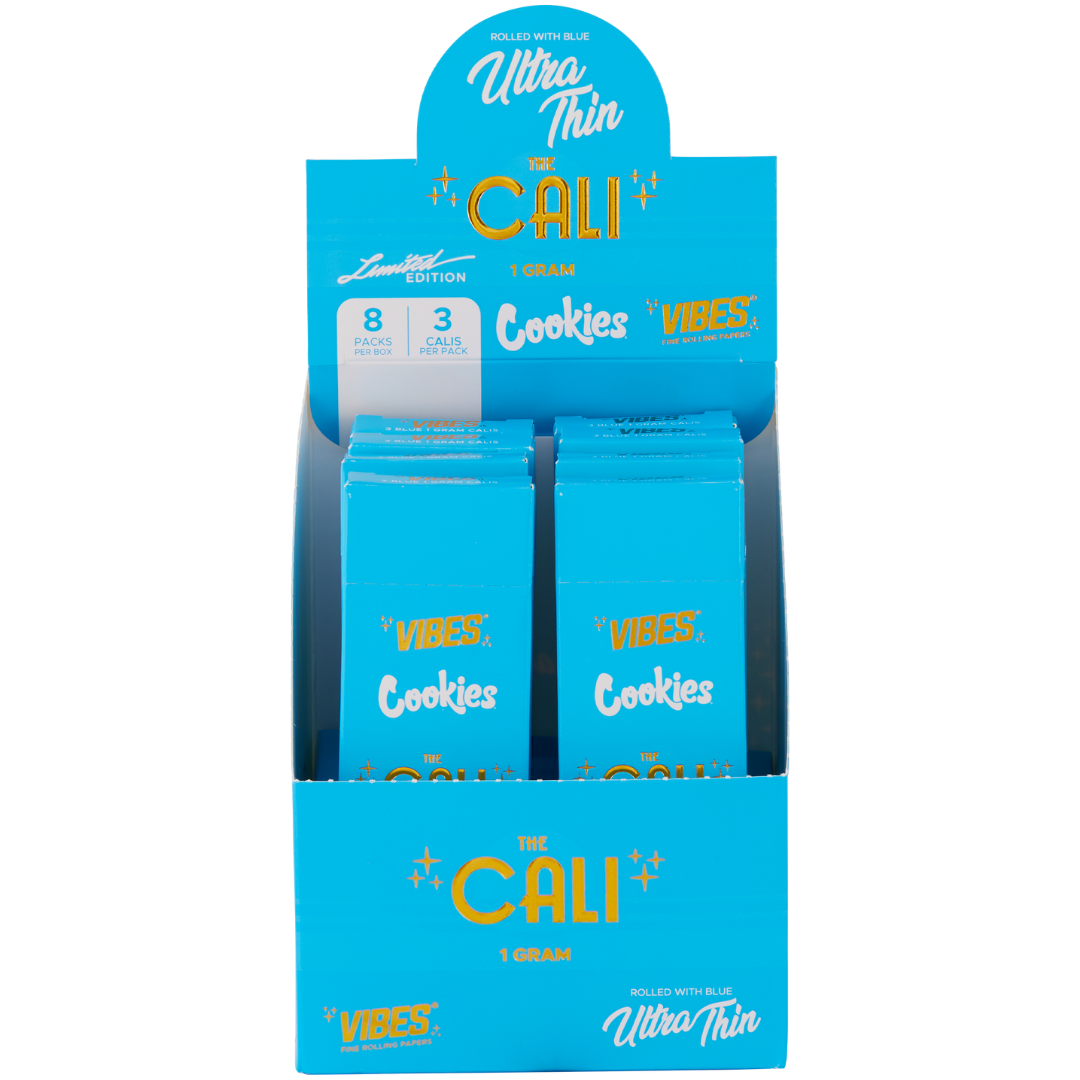 VIBES x Cookies - The Cali 1 Gram Ultra Thin - 3 / 8 Display Box - Blue - WYN Distribution