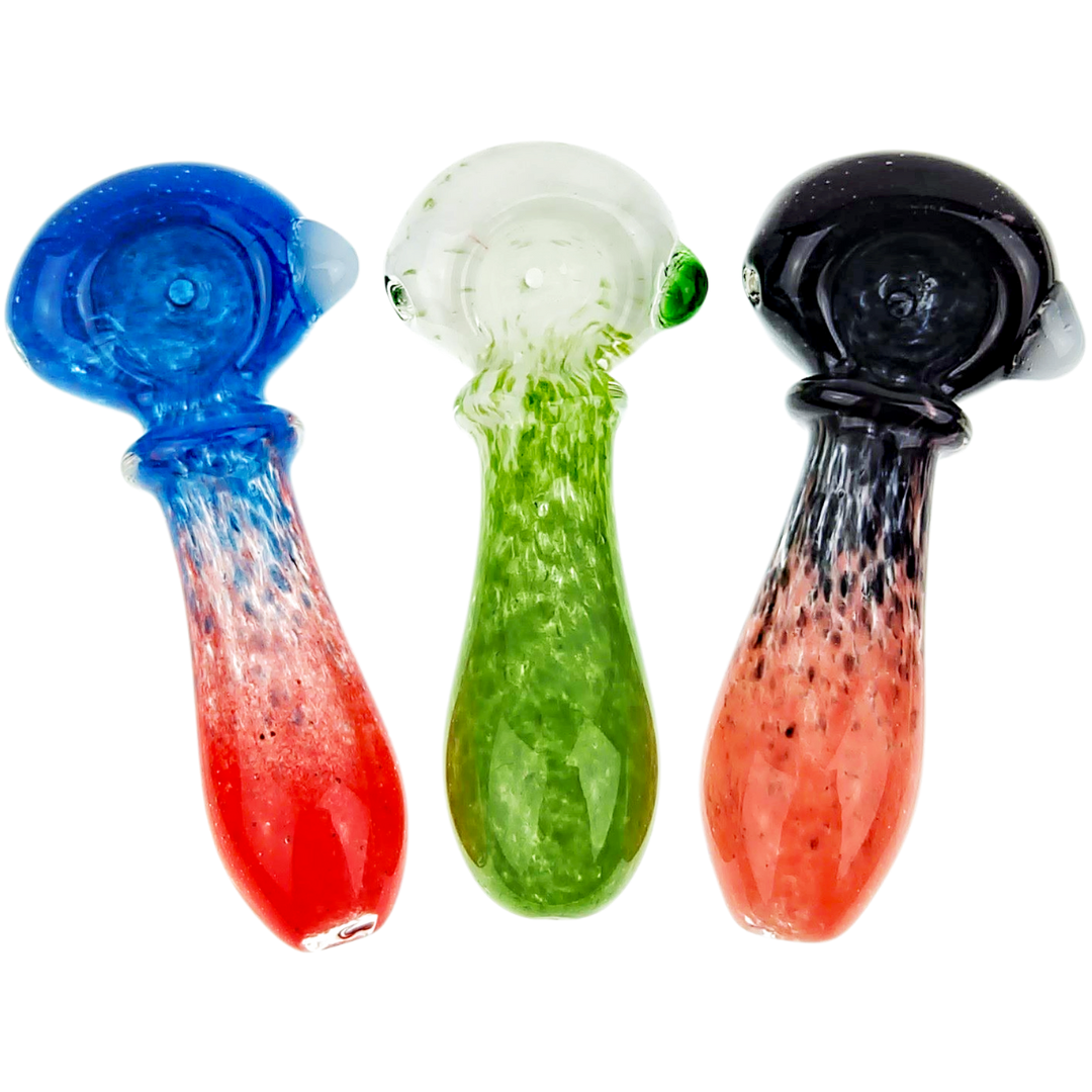3.5″ Frit Two-Tone Glass Hand Pipe | WYN Distribution