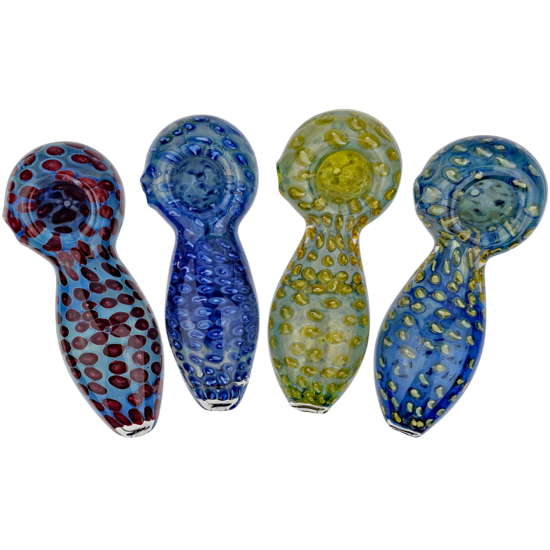 4.5″ Thick Color Fume Color Dot Hand Pipe | WYN Distribution